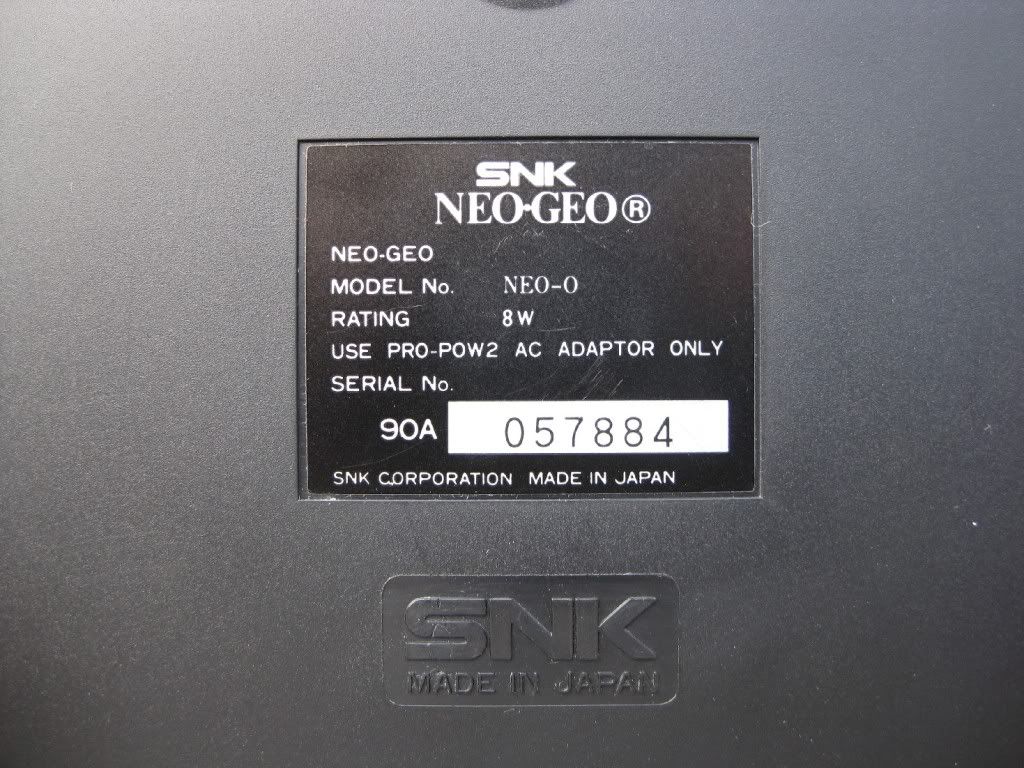 Neo AES Serial number questions | Neo-Geo Forums